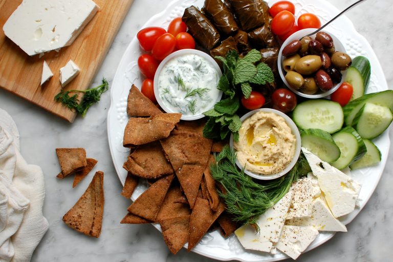 Greek Mediterranean Mezze Platter: No-Cook Greek Dinner | Unpeeled Journal