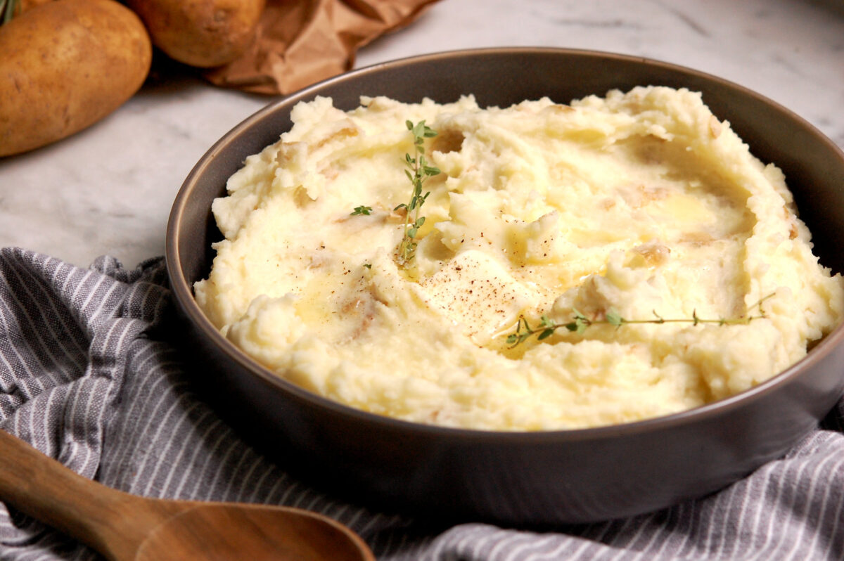 Slightly-Fancy Mashed Potatoes | Steeped With Aromatics