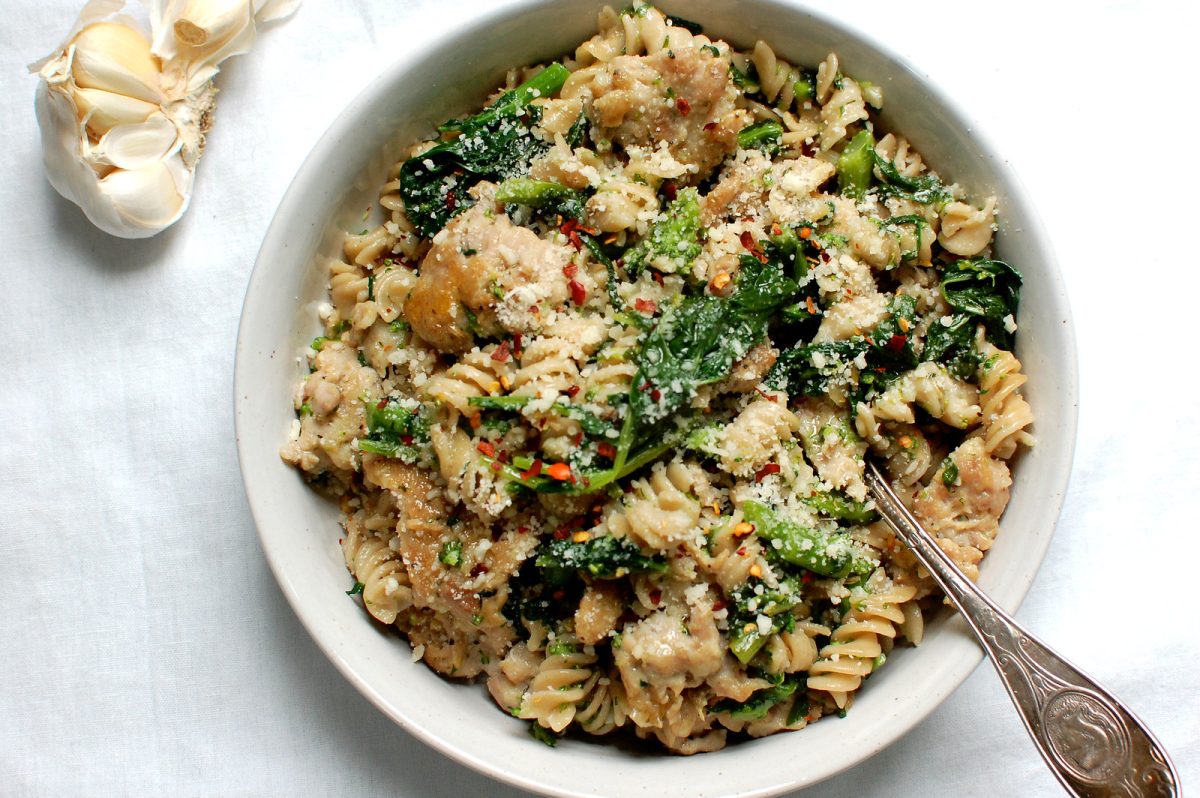 Pasta With Sausage + Broccoli Rabe